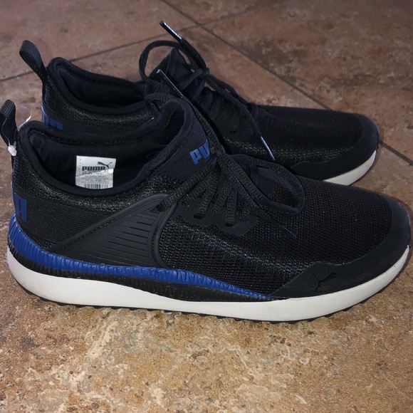 Puma | Shoes | Puma Black And Blue Sneakers | Poshmark
